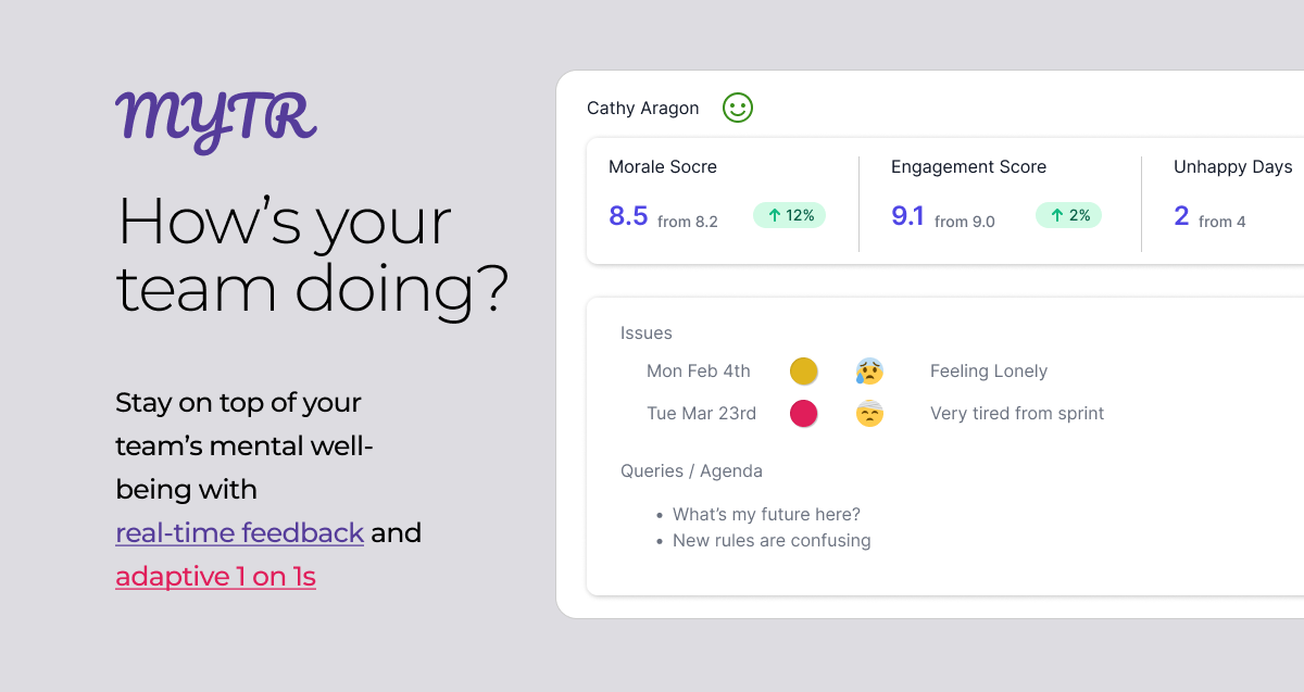 MYTR | Employee Engagement - Ask your team how they are